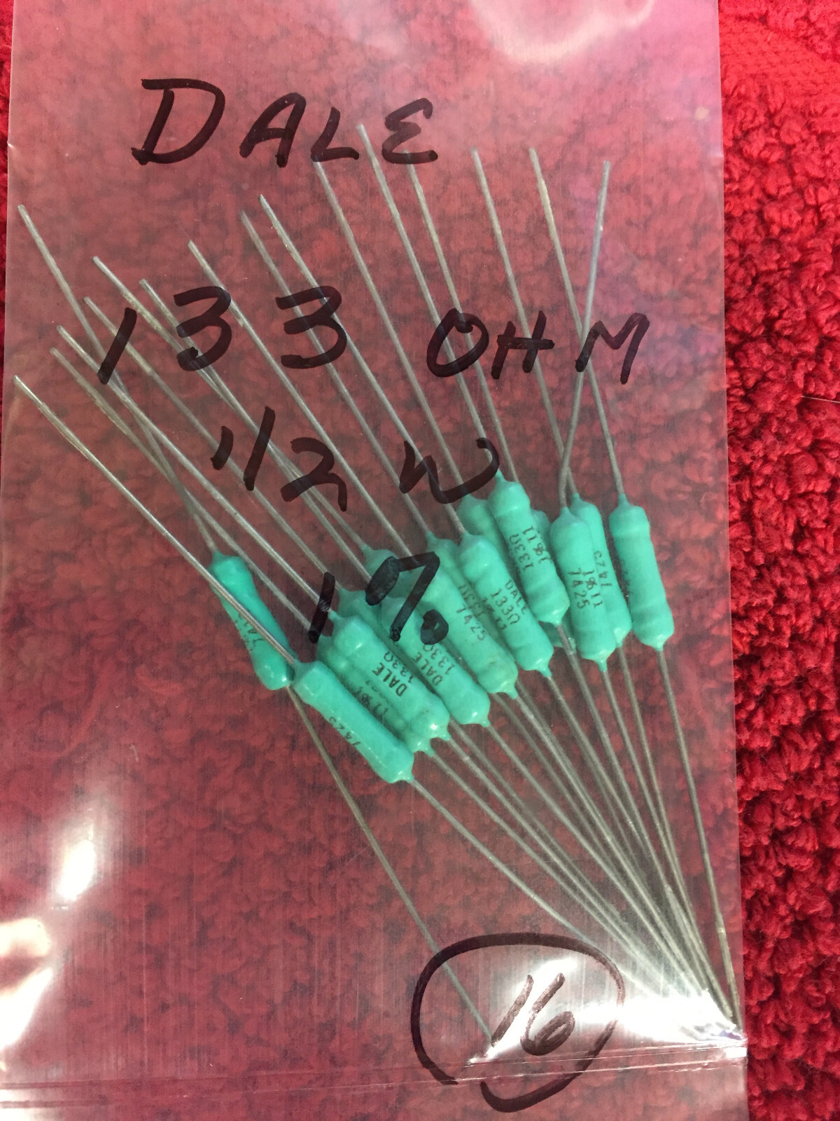 DALE 133 OHM 1/2W 1% RESISTORS 16 PCS NOS | eBay