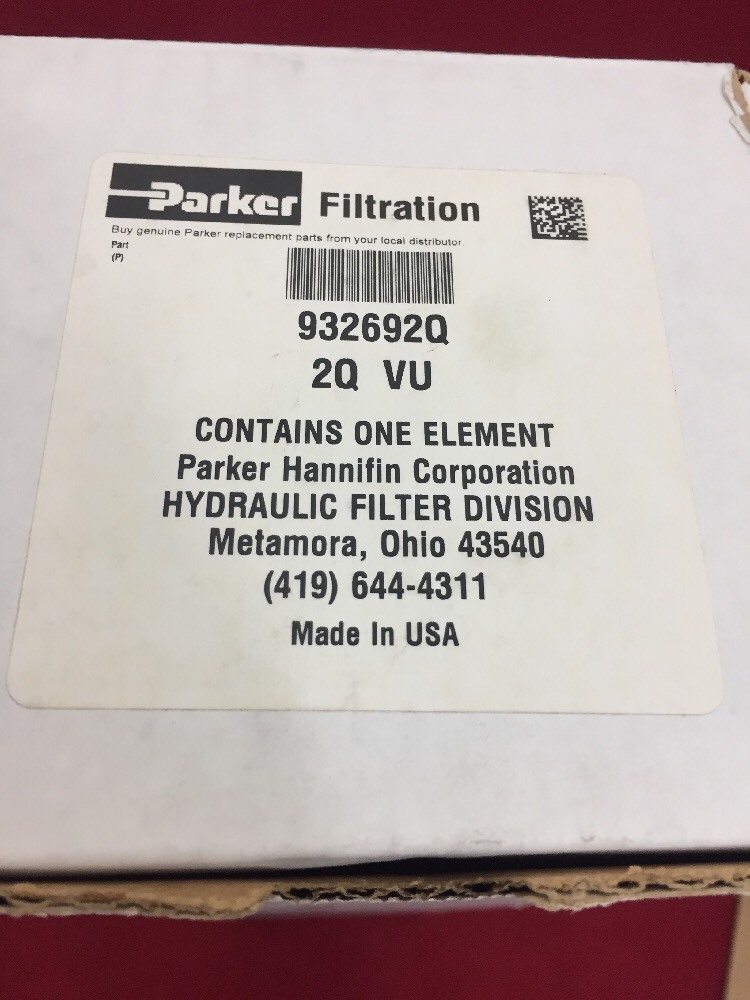 ONE NEW PARKER HANNIFIN Hydraulic Filtration Filter Element 932692Q 2Q ...