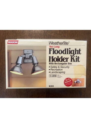 NOS Mason WeatherTite Floodlight Holder Kit with Rectangular Box Made ...