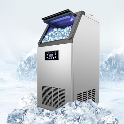WILPREP Commercial Ice Machine Ice Cube Maker 45-Cube-Tray 10kg Storage ...
