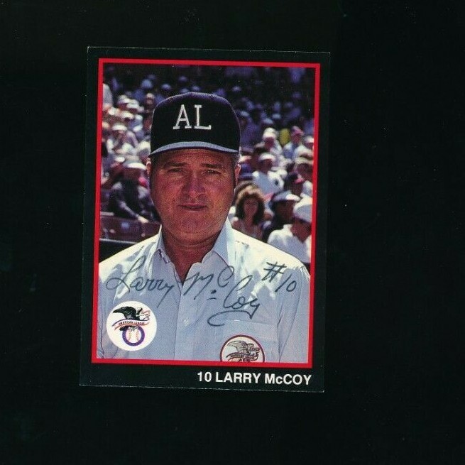 1988 T & M Umpires #10 Larry McCoy signed autograph tough set break ...