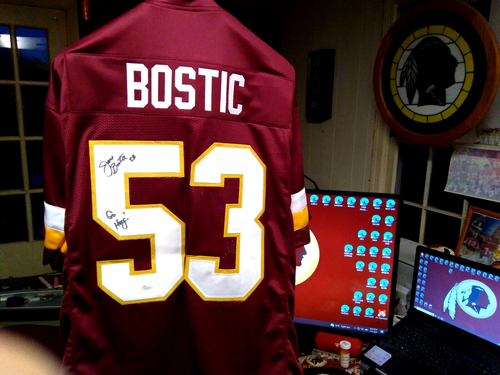 Washington Redskins SIGNED HOG Jeff Bostic Jersey Size XL - GO HOGS | eBay