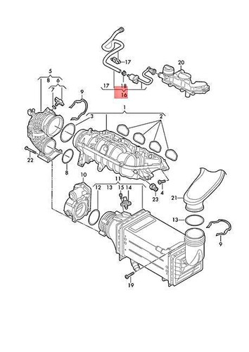 Genuine VW AUDI SKODA SEAT Arteon Golf R32 Connecting Hose 05E133366C ...