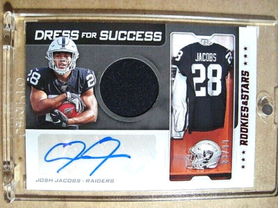 2019 Josh Jacobs Rookies & Stars Rookie Autograph Jersey/Patch RC /99 🔥 ...