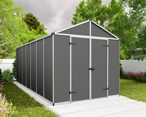 Canopia | Rubicon 2.4x5.2m Durable Outdoor Storage Shed for Garden Dark ...