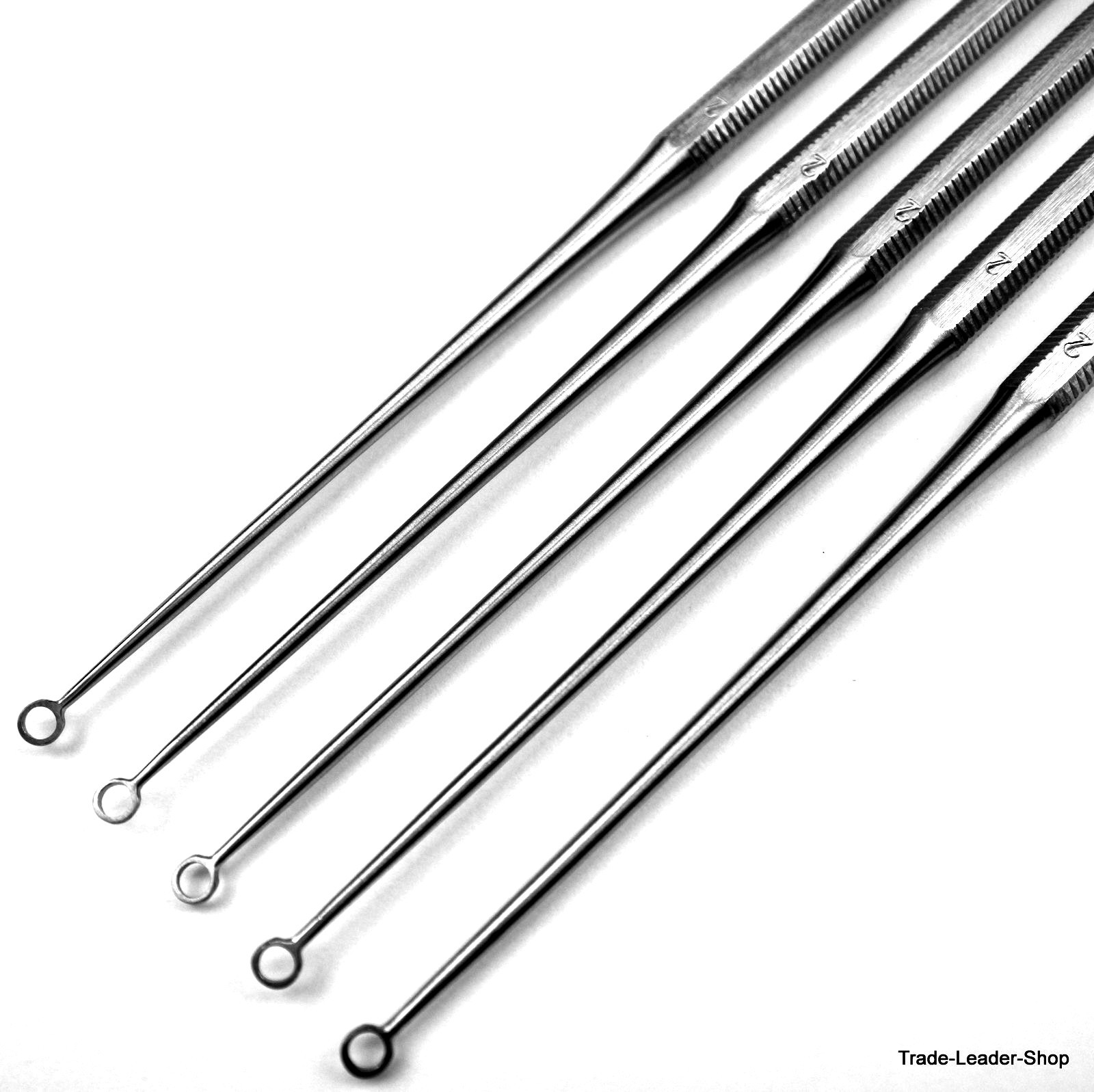 Set 5 Buck ear curette blunt straight Fig. 2 ENT 16 cm Surgical loop ...
