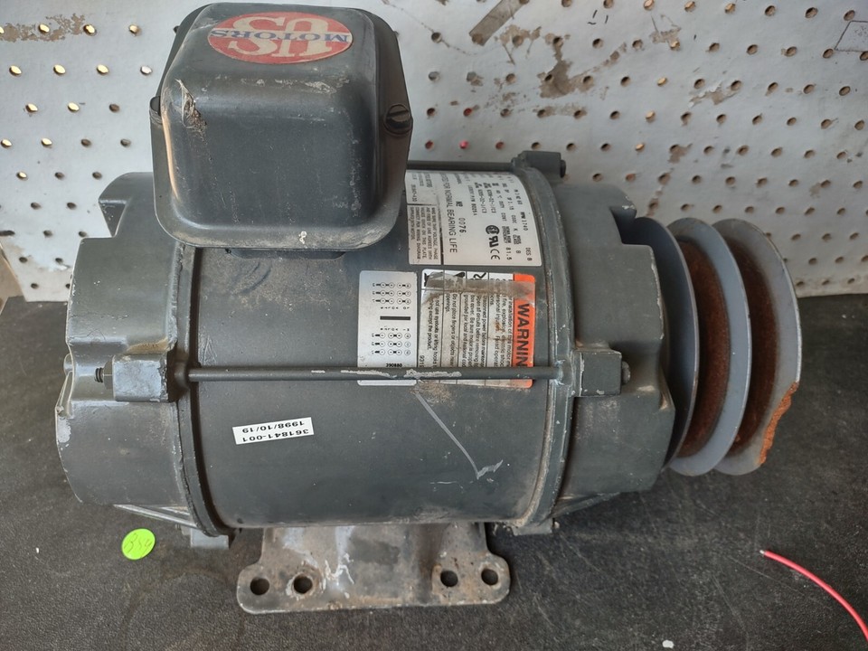 US ELECTRICAL MOTORS F873Y 3 HP 1740 RPM 182T FRAME 208-230/460 VOLTS ...