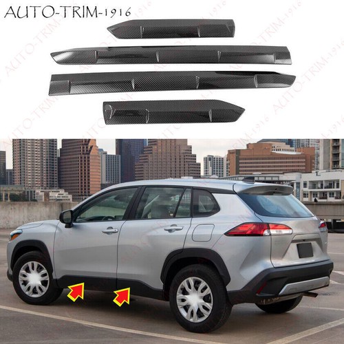 Carbon Look Door Side Body Molding Cover Trims For Toyota Corolla Cross ...