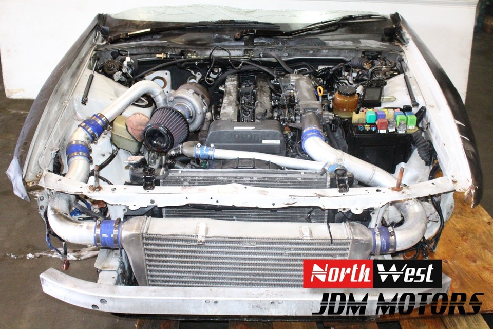 JDM Toyota 1JZ-GTE VVTI Engine w/ R154 Transmission SINGLE TURBO JZX100 ...