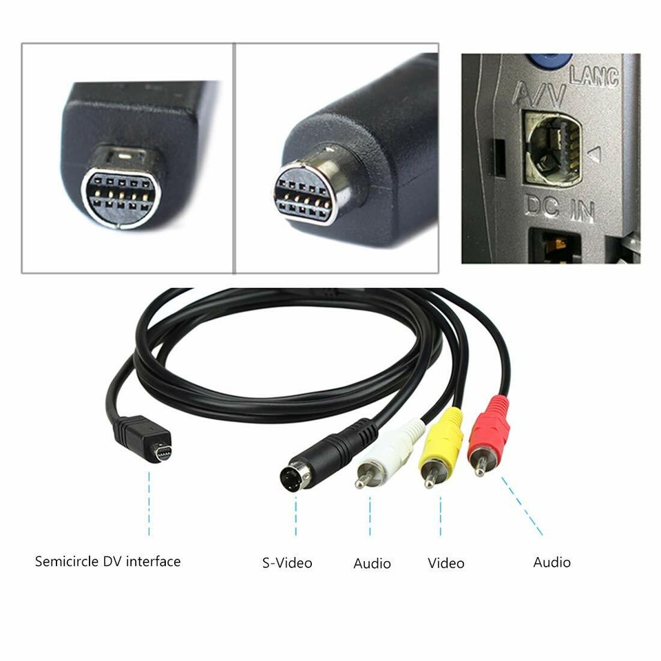 AV A/V Audio Video TV Cable/Cord/Lead For Sony Handycam HDR-PJ50/v HDR ...