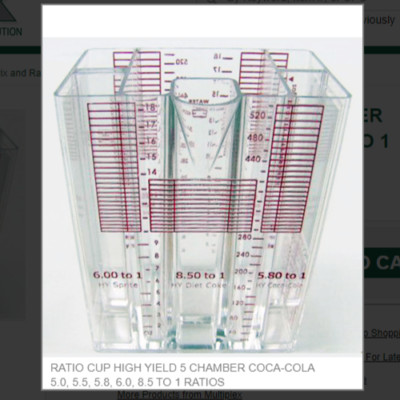 RATIO CUP HIGH YIELD 5 CHAMBER COCA-COLA 5.0, 5.5, 5.8, 6.0, 8.5 TO 1 ...