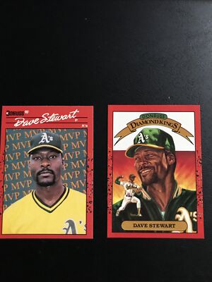 Dave Stewart - lot of two 1990 Donruss - MVP and Diamond King | eBay