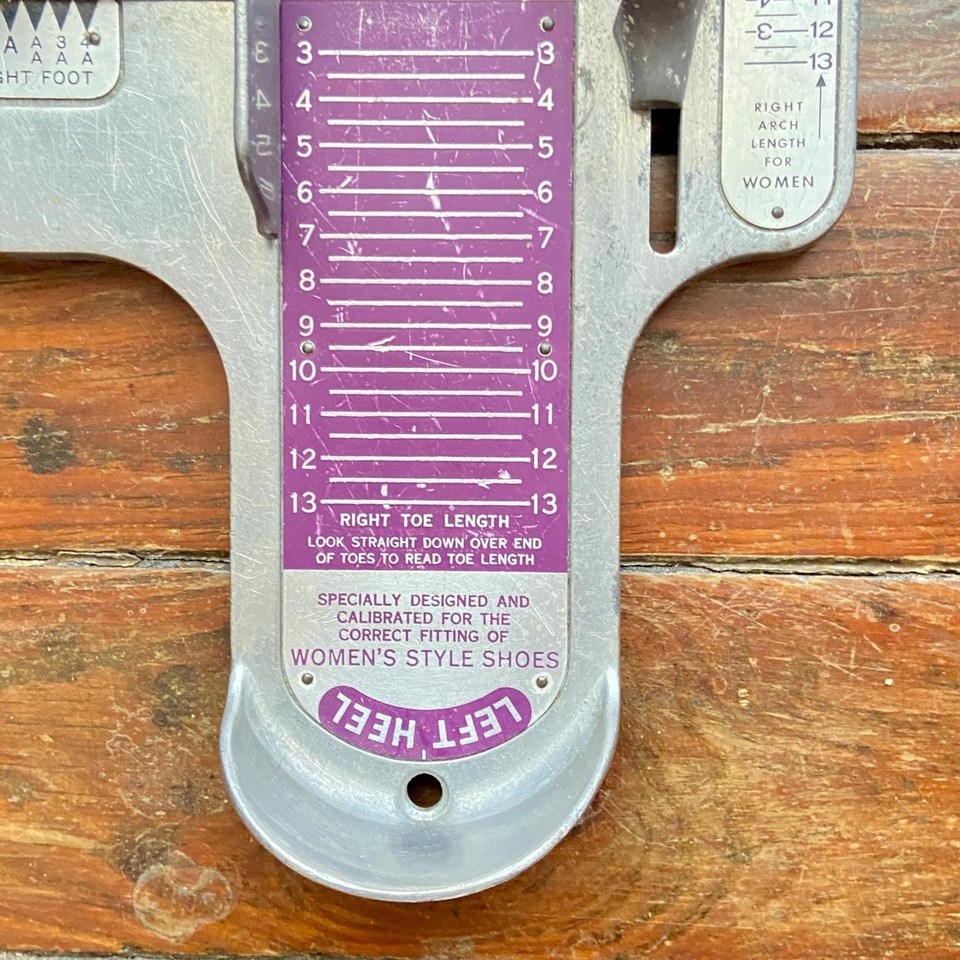 Genuine Brannock Device Women's Shoe Sizer Width Arch Foot Measurement ...