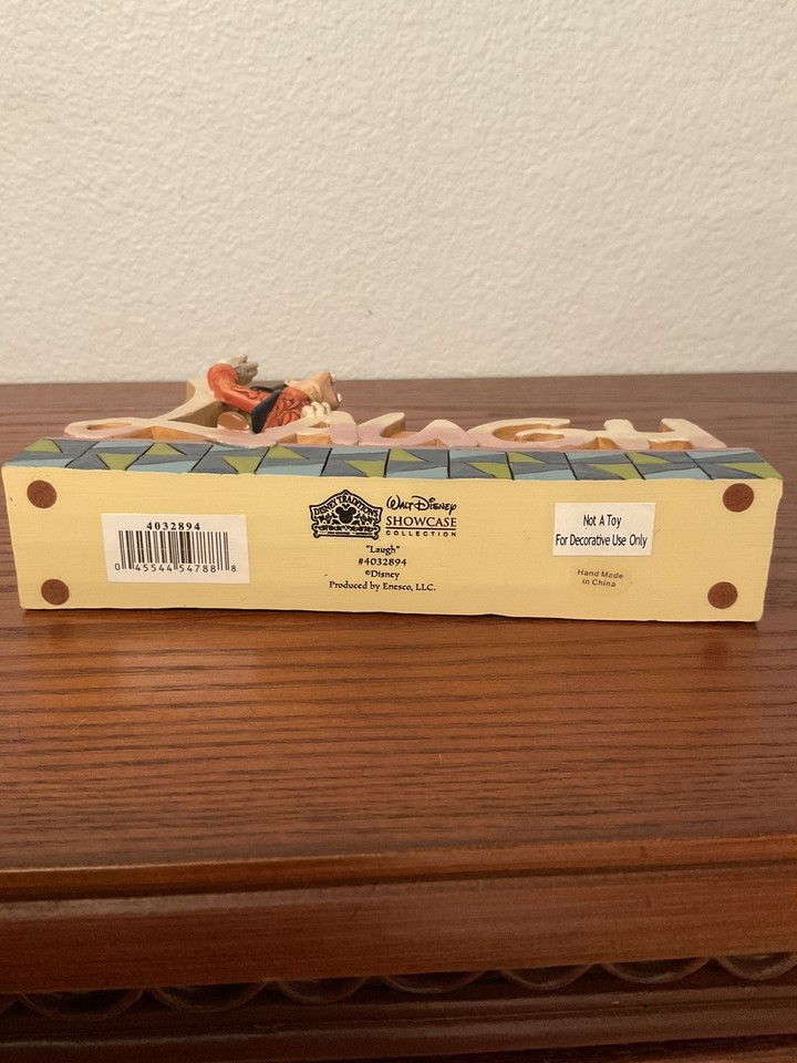 Jim Shore Disney Traditions “Laugh “ Goofy Word Plaque W/Box | eBay