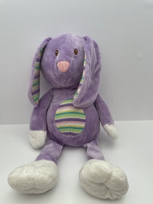 Animal Adventure Purple Bunny Rabbit Plush Knit Stripes 21" Stuffed ...