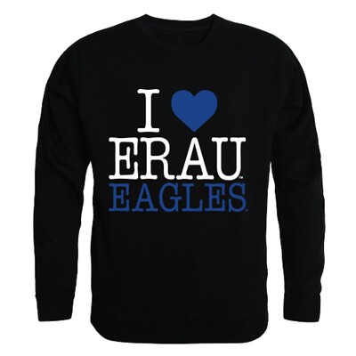 Embry Riddle Aeronautical University Eagles ERAU I Love Crewneck ...
