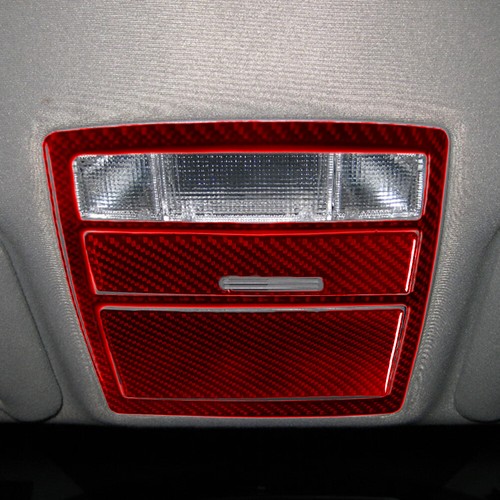3Pc Red Carbon Fiber Interior Overhead Light Cover Trim For Toyot ...