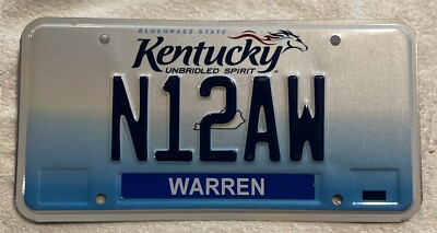 LICENSE PLATES KENTUCKY VANITY N12 AW | eBay