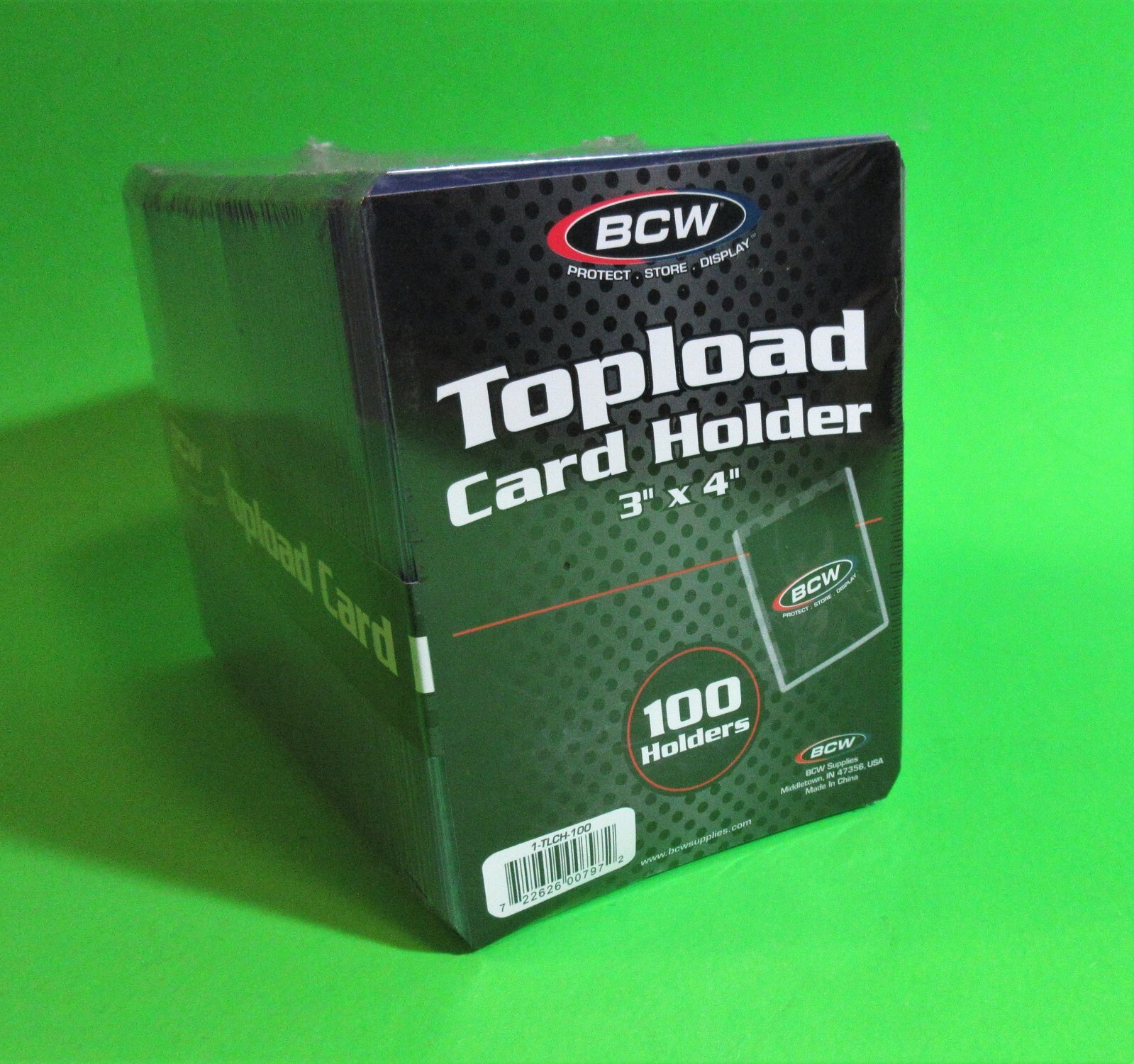 100 TOPLOAD CARD HOLDERS, CLEAR, FOR TRADING CARDS, 12M 3 X 4 RIGID ...