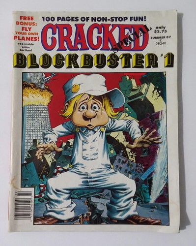 Cracked Magazine Blockbuster #1 (Summer 1987) w/ Model Plane Kit insert ...