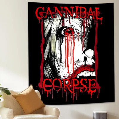Cannibal Corpse Vinyl Sticker + Tapestry 37” x 29” + Metal Sign ...