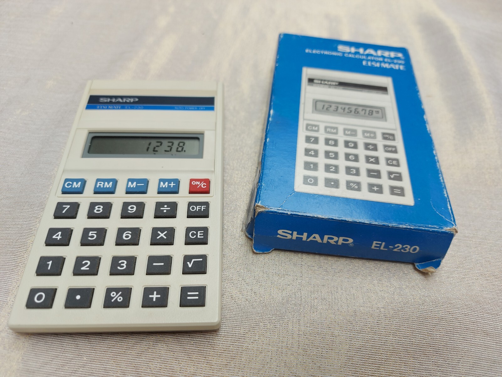 Vintage Sharp Electronic Calculator EL-230 Elsimate In Original Box ...