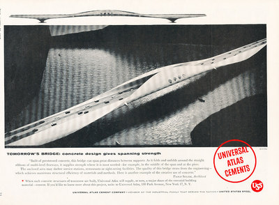 1957 Universal Atlas Cement Tomorrow Bridge Vintage Advertisement Print ...