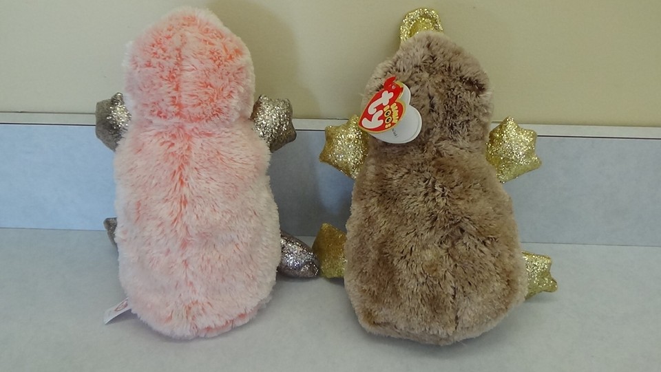 TY Beanie Boos - 1 NWT PERRY the Platypus and 1 Used Wilma the Platypus ...