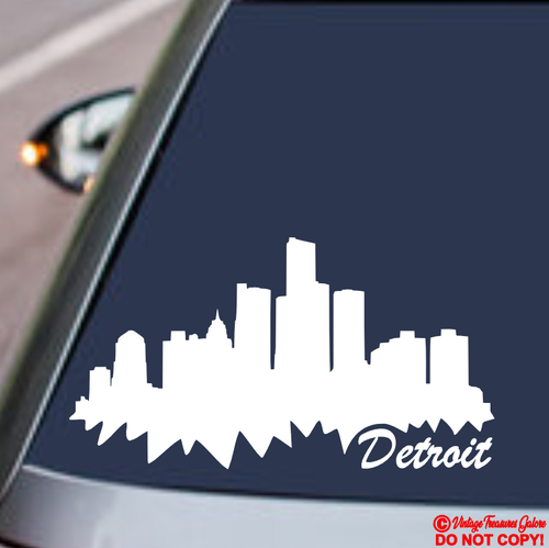 DETROIT Vinyl Decal Sticker Car Truck Rear Window Wall Bumper MICHIGAN ...