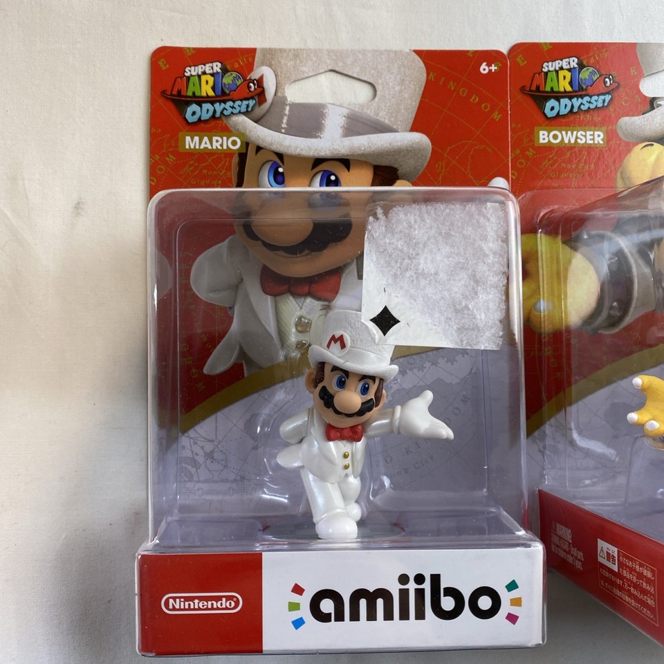 Super Mario Odyssey Amiibo Set (3 Individual figures) Mario, Bowser, Peach | eBay