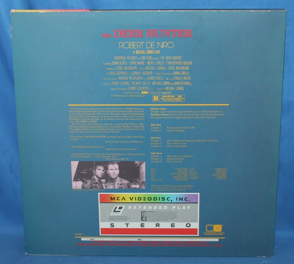 The Deer Hunter 1978 Laserdisc MCA Videodisc Laser Disc (2 Disc) | eBay