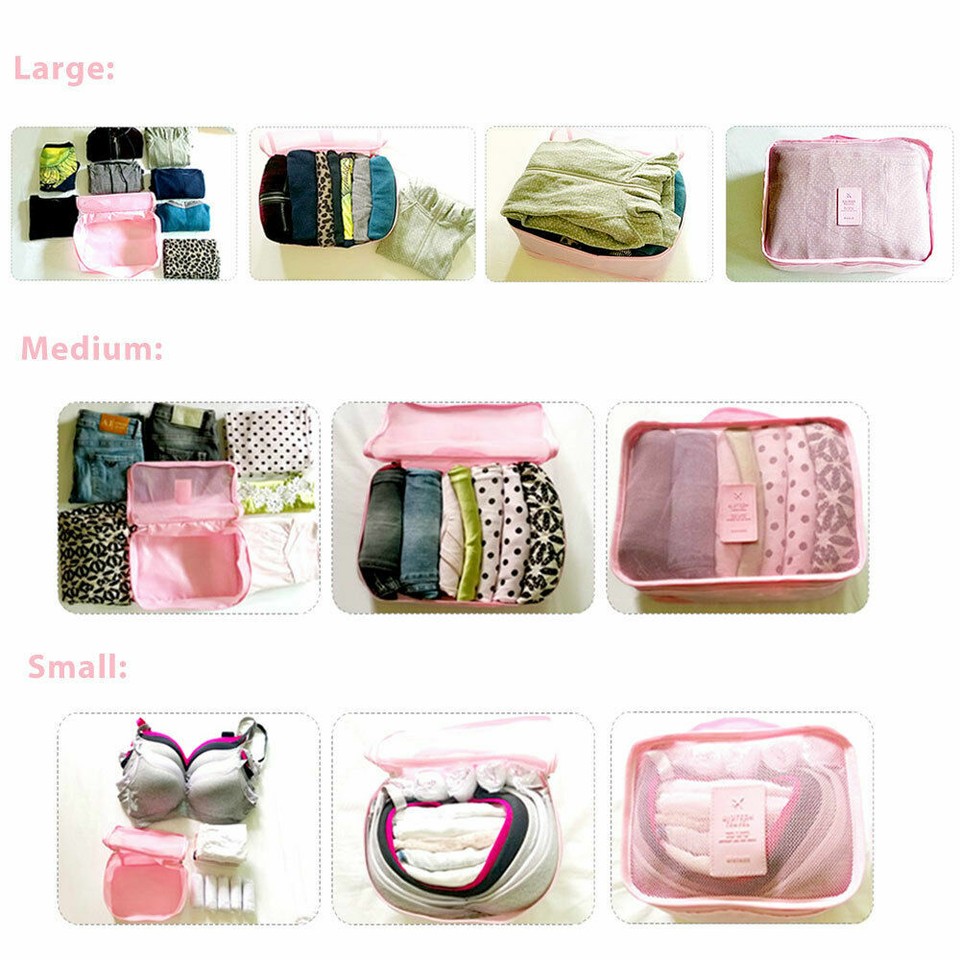 8 Colors Waterproof Clothes Storage Bags Packing Travel Luggage ...