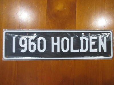 :"1960 HOLDEN " NUMBER PLATE " 1960 HOLDEN" Show plate - WHITE ON BLACK ...