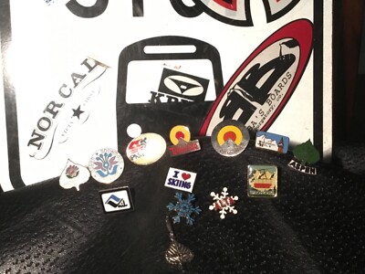 ski pin lapel Aspen Snowmass Vail JacksonHole Telluride Snowbird Park ...