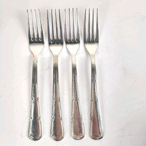 THE RITZ CARLTON Hotel Silverplate 8 1/4 in. Fork HEPP 18-10 Set Of 4 ...