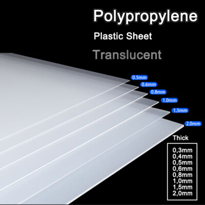 Frosted Translucent Polypropylene Plastic Thin Sheet PP Sheet Thickness ...