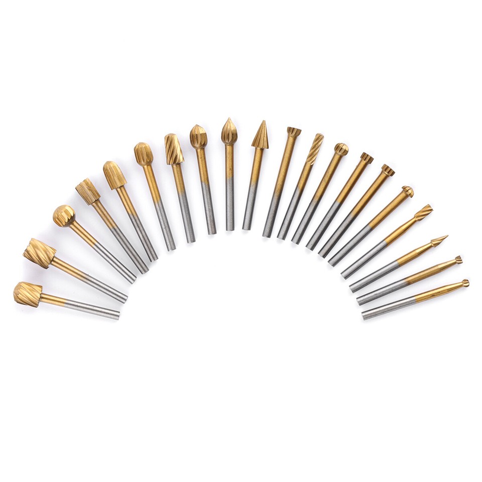 Tungsten Carbide Rotary Burr Bit Set 1/8" Cutting Carving Burrs for ...