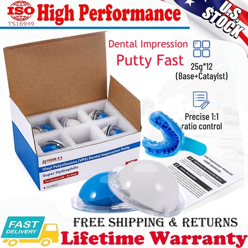 NEW Dental Putty Fast / Regular Set PVS VPS Impression Material Mint ...