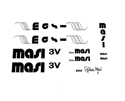 Masi 3V Volumetrica Decals, Transfers, Stickers - Black. n.6 | eBay