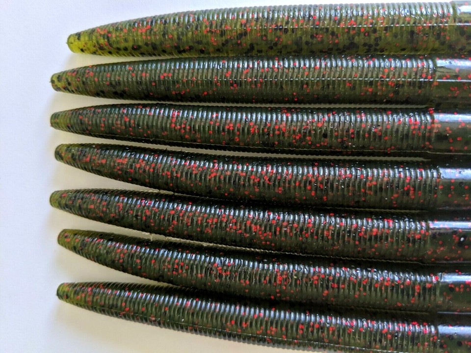 15 pk 5" Senko Worms-WATERMELON RED SEED -Soft Plastic Bait-HEAVY SCENT ...