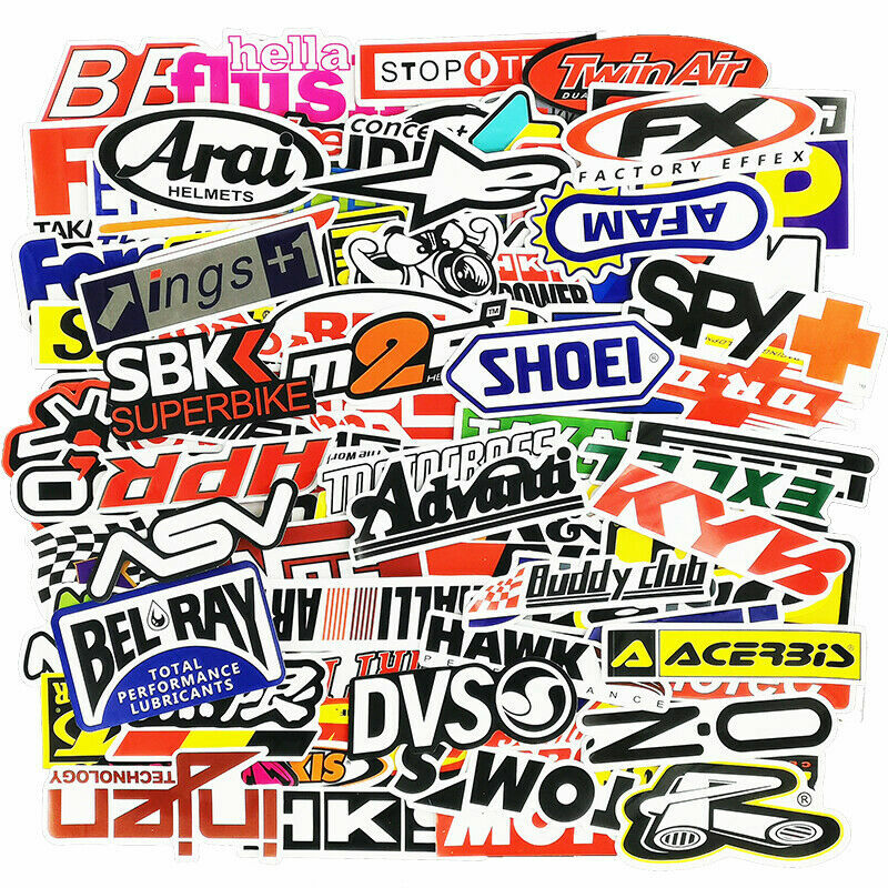 Automotive Sponsor JDM 100 Decals Stickers Pack V1 Car Racing Turbo ...