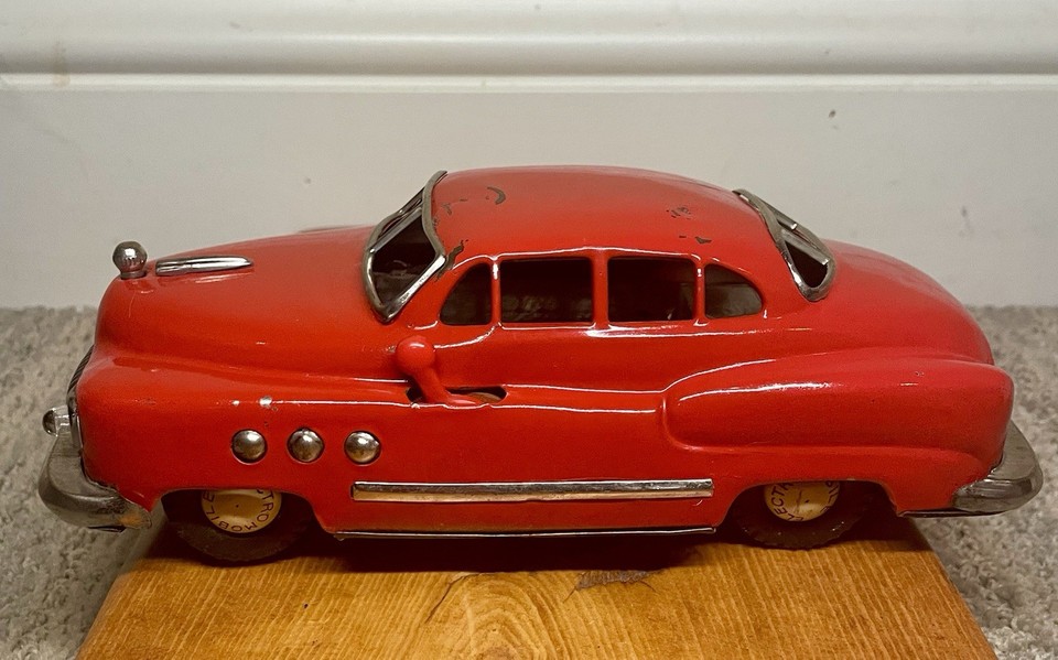 🚘 Antique Marusan Japan 1950’s Tin Buick Electromobile Car Great Color ...