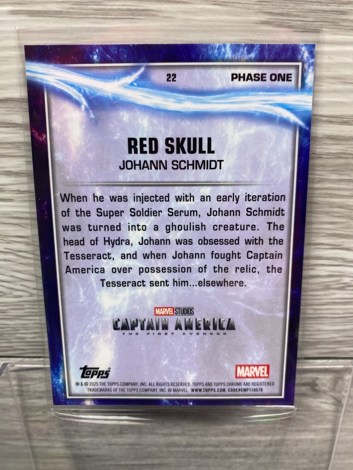 2025 Topps Chrome Marvel Studios Refractor Prism RED SKULL Johann ...