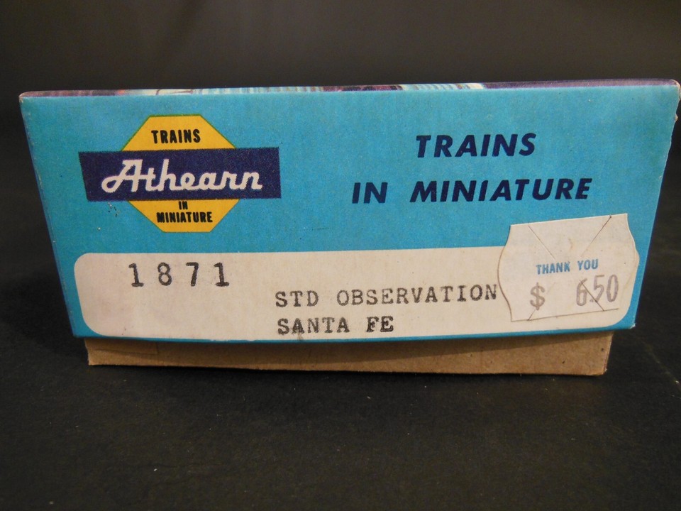 HO SCALE ATHEARN 1871 SANTA FE PULLMAN OBSERVATION COACH KIT | eBay