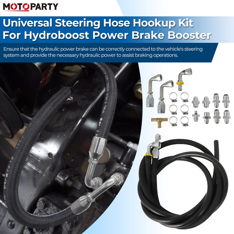 STEERING HOSE HOOKUP KIT W/ FITTINGS FOR Truck HYDRO BOOST POWER BRAKE ...