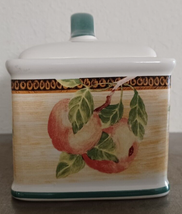 Jay Import Company Rectangle Shaped Ceramic Canister With Fruit | eBay