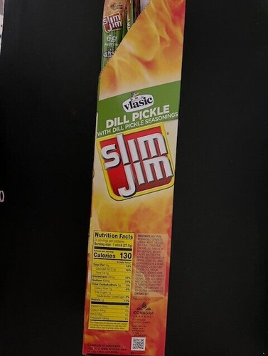 Slim Jim Giant Dill Pickle Smoked Meat Snack Sticks - Pack of 24, 0 ...