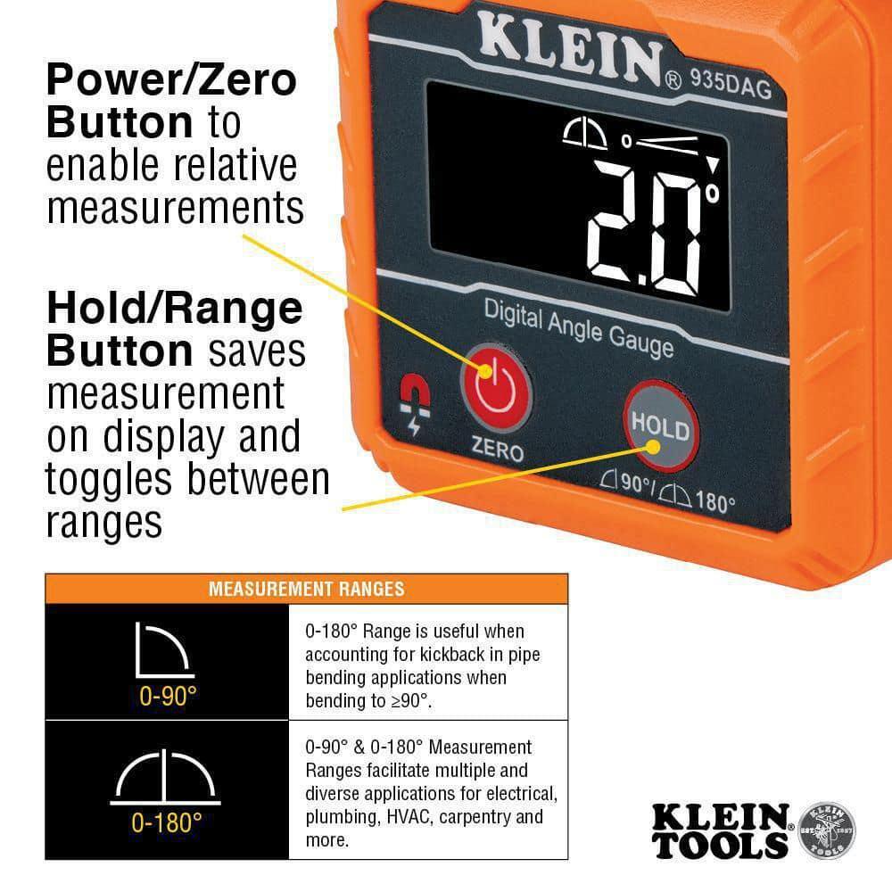 Klein Tools 935DAG Digital Angle Gauge and Level for sale online | eBay