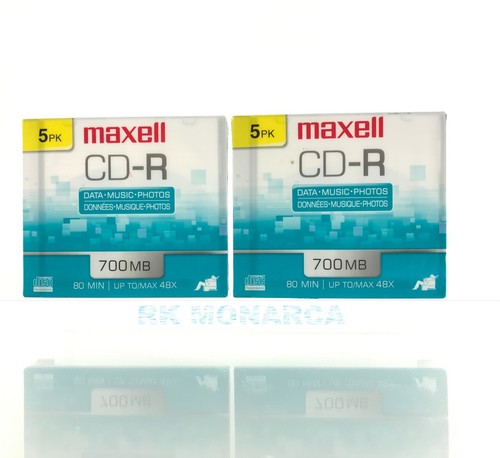 Maxell (2-5 Pack) CD-R Blank DATA+MUSIC+PHOTOS 700mb 80 Min Record-able ...