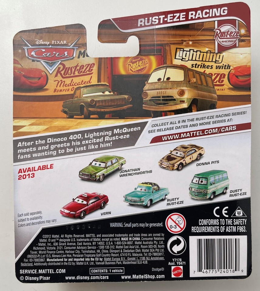 Disney Pixar Cars - 2013 Rust-eze Racing - Donna Pits - New on Card | eBay